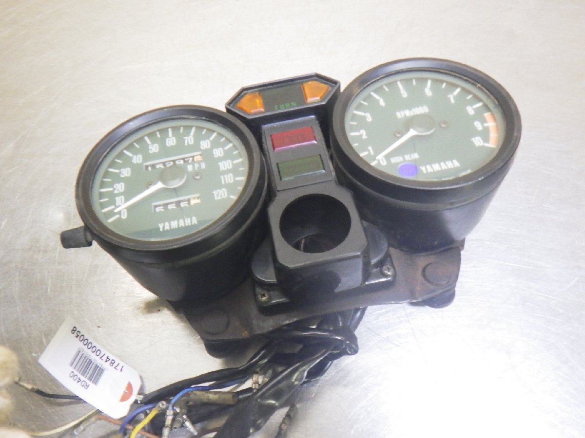 Yahoo!オークション - RD400 純正メーターAssy マイル表示 1A1 RD250