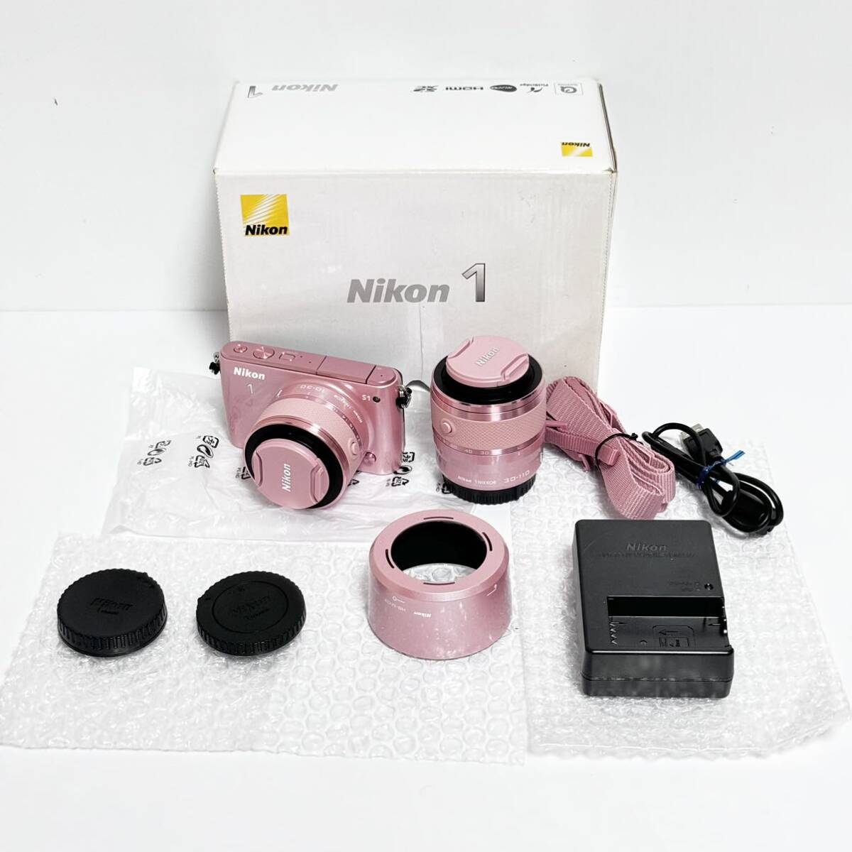 Yahoo!オークション - Nikon 1 S1 ダブルズームキット ピンク 難あり