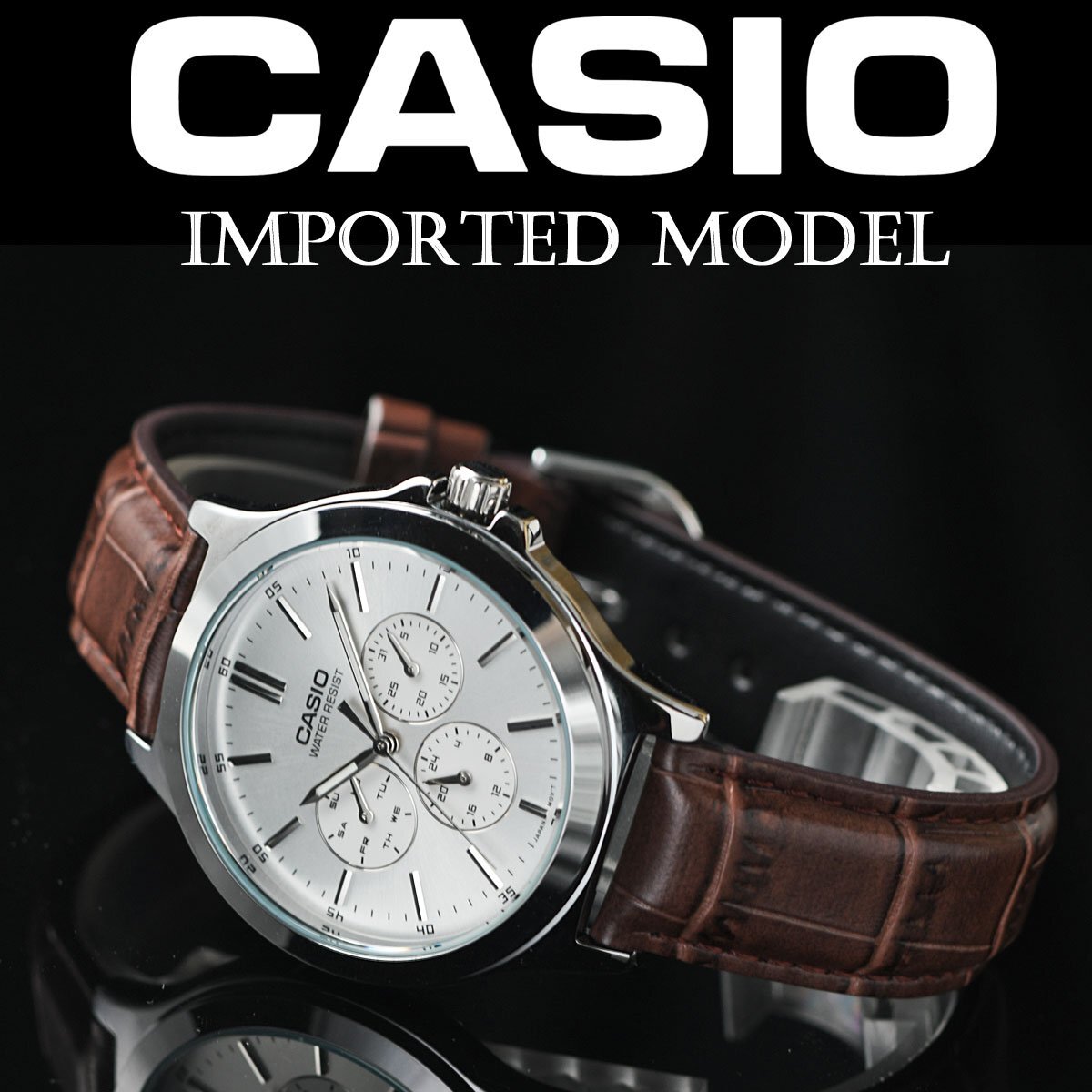 逆輸入カシオ 新品1円 軽さ49g 精悍メタリックシルバー＆ブラウン 30m防水 新作マルチファンクション 腕時計 新品 CASIO メンズ｜Letao乐淘-专业日本雅虎代拍代购