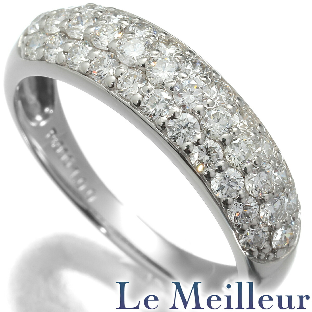 Yahoo!オークション - リング 指輪 ダイヤモンド 1.0ct Pt900 14号 中...