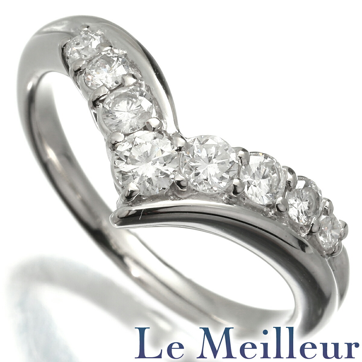 Yahoo!オークション - カーブデザインリング 8P SIクラス 指輪 ダイヤ...