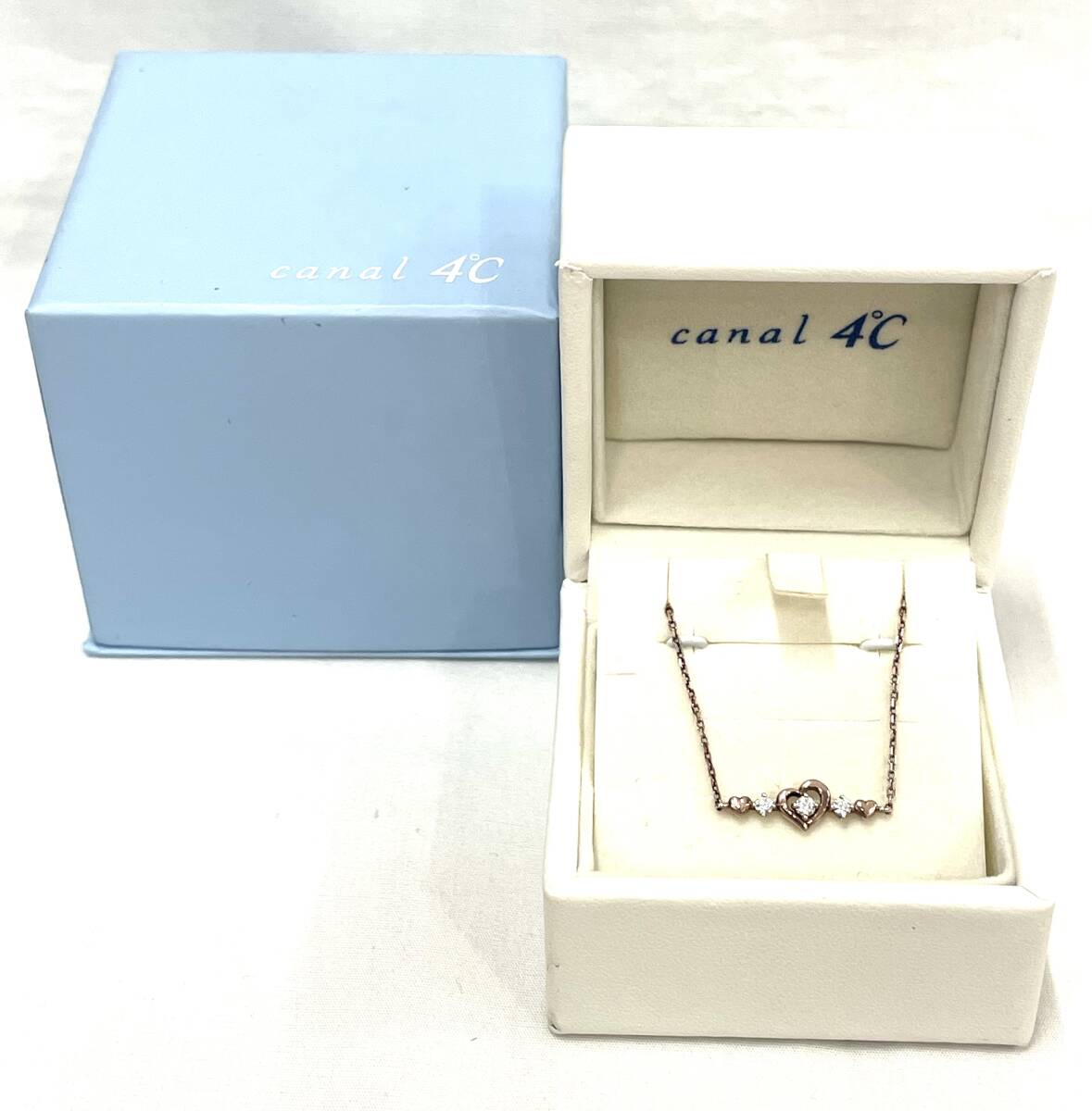 B 4449 Canal 4℃ カナル4℃ ブレスレット ハートモチーフ SILVER刻印 ピンクゴールドカラー ラインストーン 現状品(ブレスレット、バングル)｜売買されたオークション情報 ...