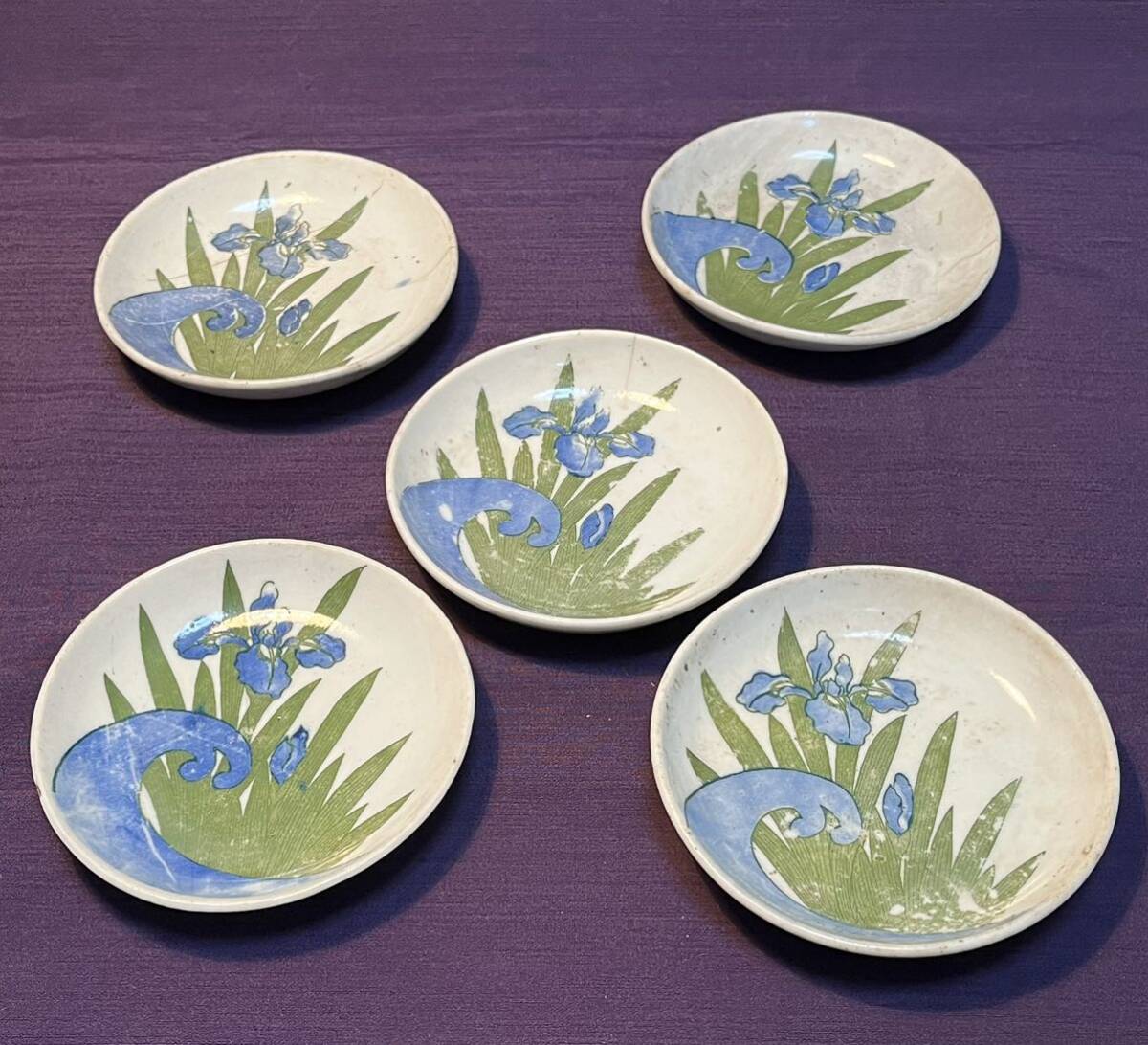 Yahoo!オークション - 銅板菖蒲図小皿五枚[7710]