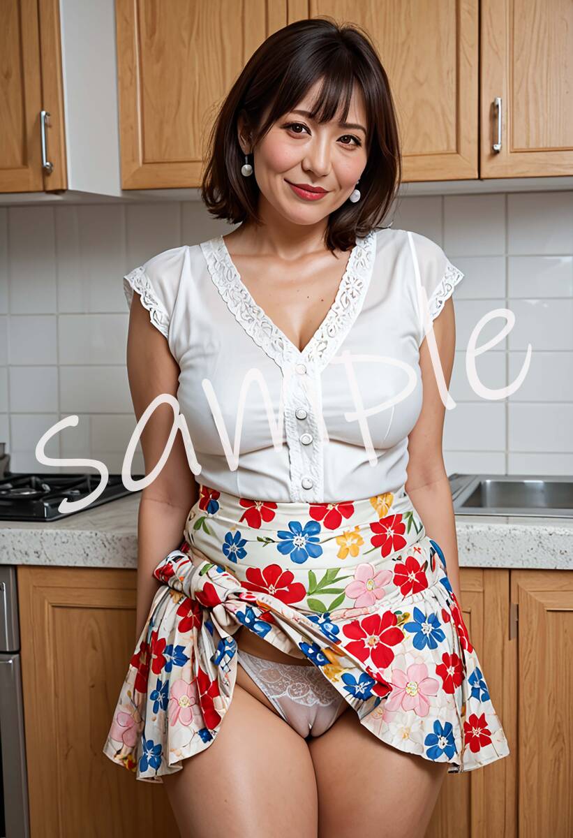 Yahoo!オークション - 【AI/美魔女】A4 高画質 巨乳 人妻 グラビア 熟...