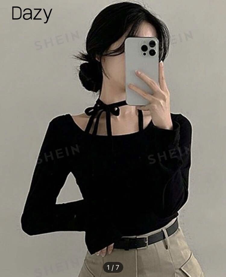 Yahoo!オークション - 【試着のみ】DAZY ハイネック Tシャツ レディー...