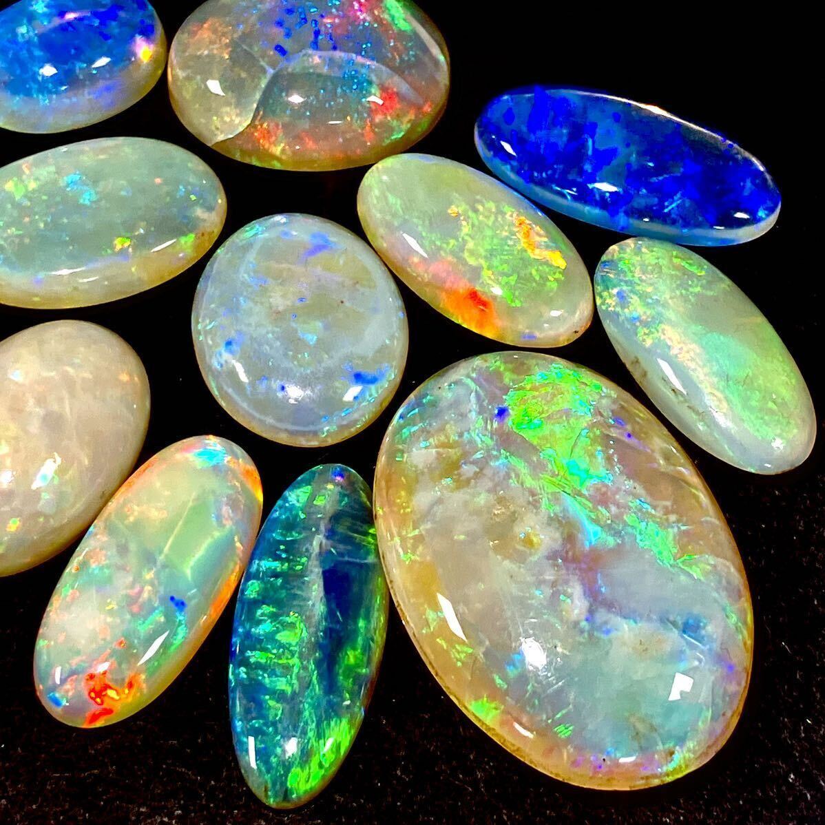 Yahoo!オークション - 遊色効果 [天然オパールおまとめ99.5ct]S 19.9...