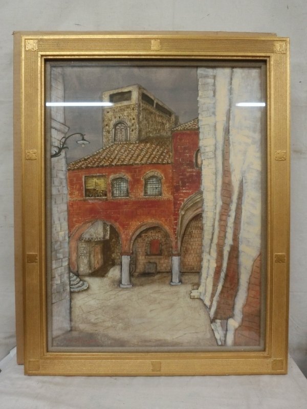 E1279 M.Yamazakiサイン 煉瓦の建物風景 アクリル画 P12 額装(自然、風景画)｜売買されたオークション情報、yahooの商品情報をアーカイブ公開 - オークファン ...