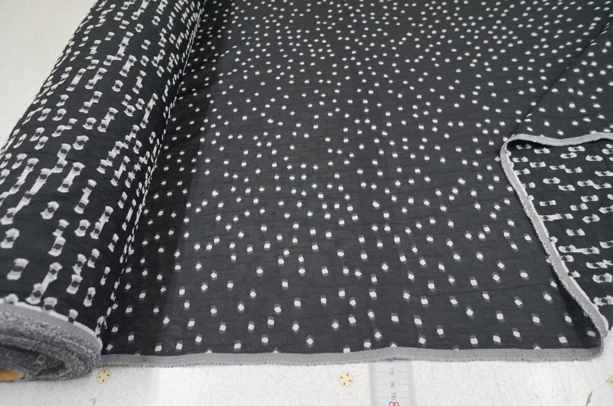 Yahoo!オークション - NO63-3.4 綿ポリドット生地 黒 3．4m