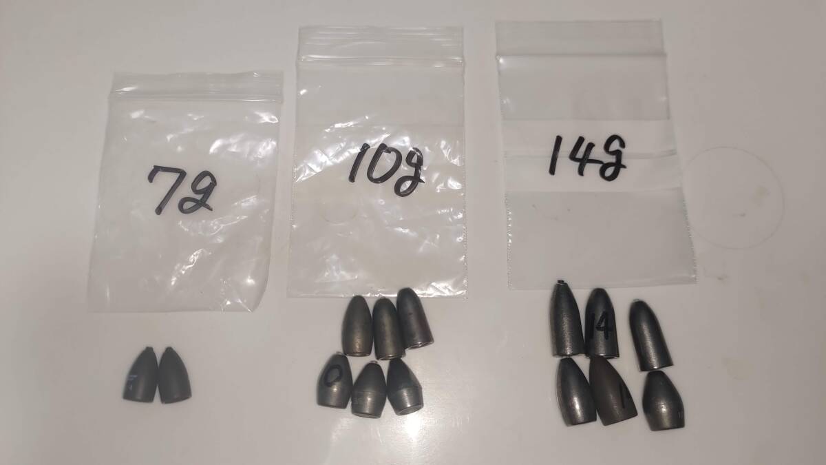 Yahoo!オークション - タングステン バレットシンカー TG 7・10・14g ...