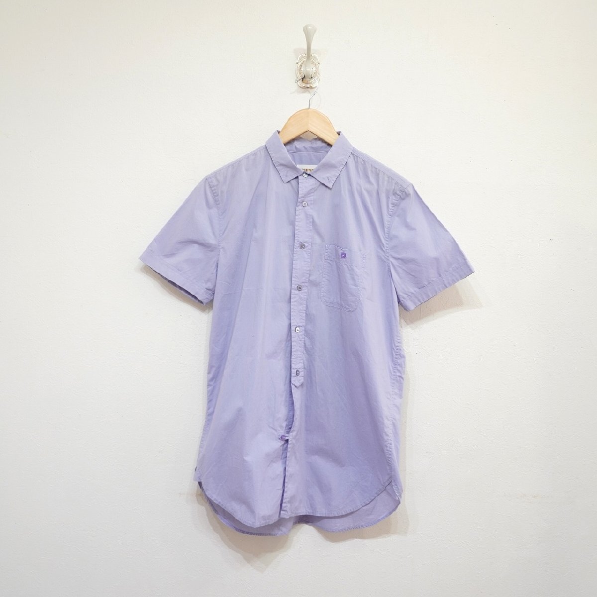 Yahoo!オークション - DIESEL (M) 刺繍BDシャツ 半袖 メンズ ディーゼ...