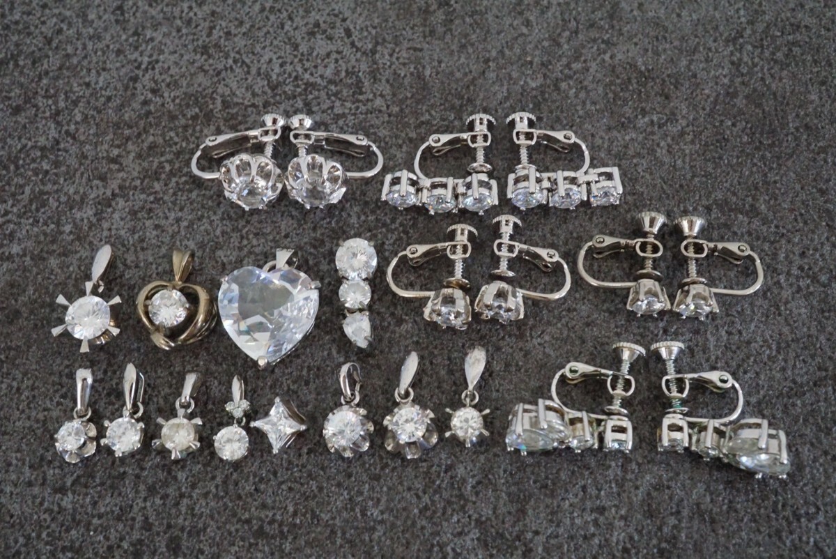 Yahoo!オークション - C398 キュービックジルコニア ペンダント ネック...