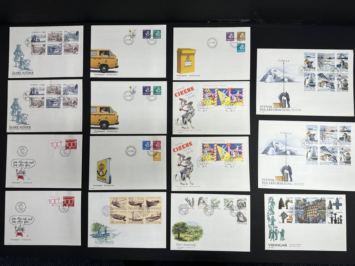 Yahoo!オークション - コレクター必見 使用済 消印付 額面 SVERIGE ス...