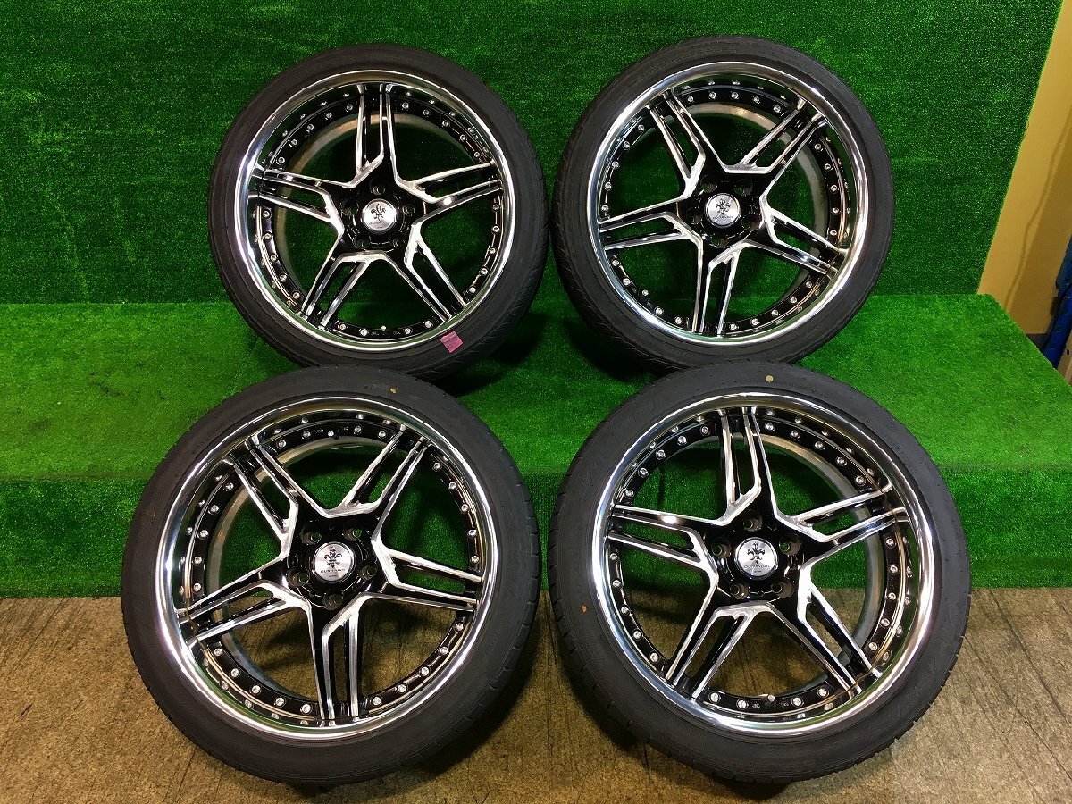 r管理76166 H18 クラウン マジェスタ UZS186 WORK DURANDAL アルミ タイヤ 4本 19×8.5 ＋42 225/40 2本 19×9.5 ＋50 255/35 2 ...