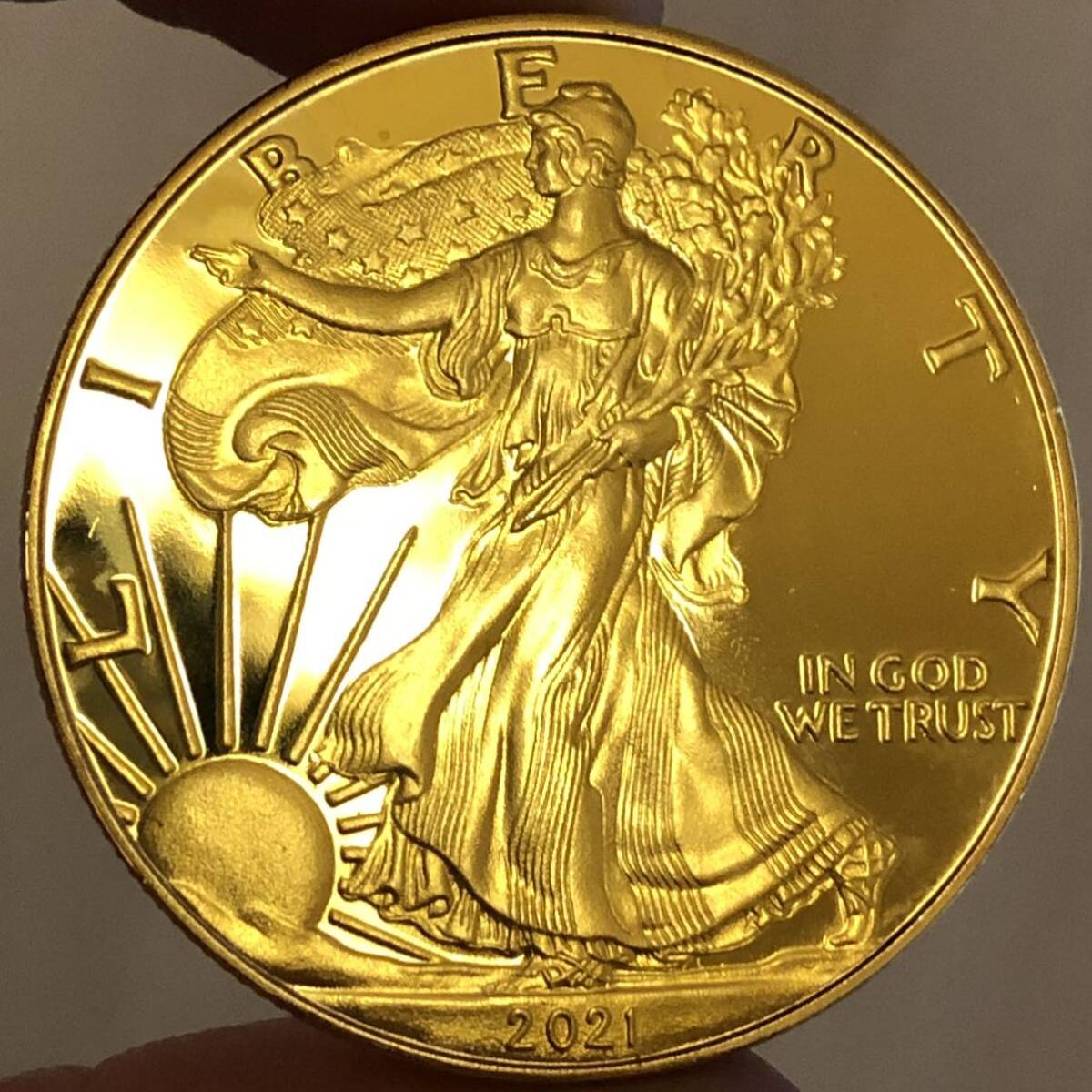 Yahoo!オークション - 金貨 古銭 アメリカ 約28.88g ウォーキング自由...