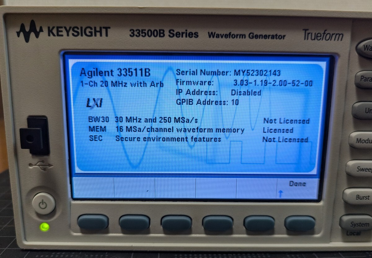 キーサイト keysight 33500b trueform Waveform Generator signal function 波形発生器 ...