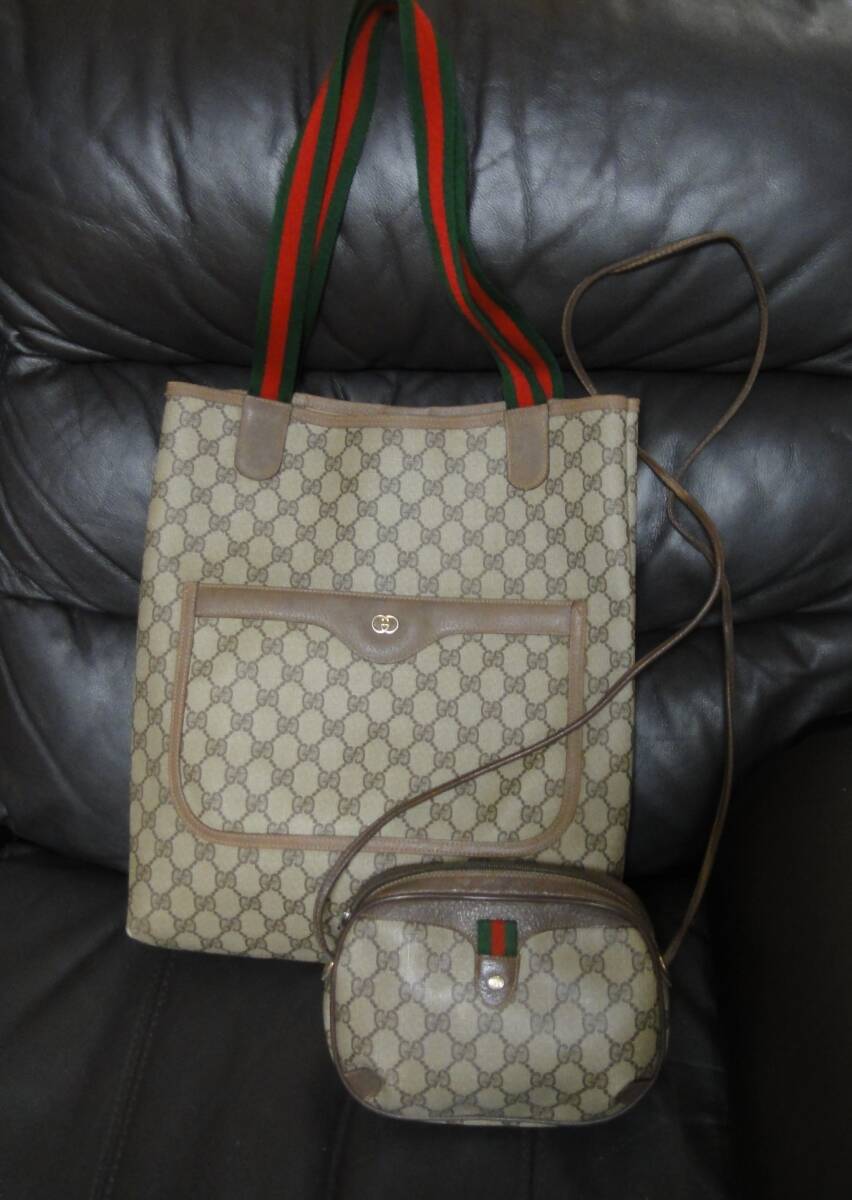 GUCCI / グッチ トートバック GUCCI / グッチ ショルダーバック まとめて2個 現状渡し(その他)｜売買されたオークション情報、yahooの商品情報をアーカイブ公開 ...