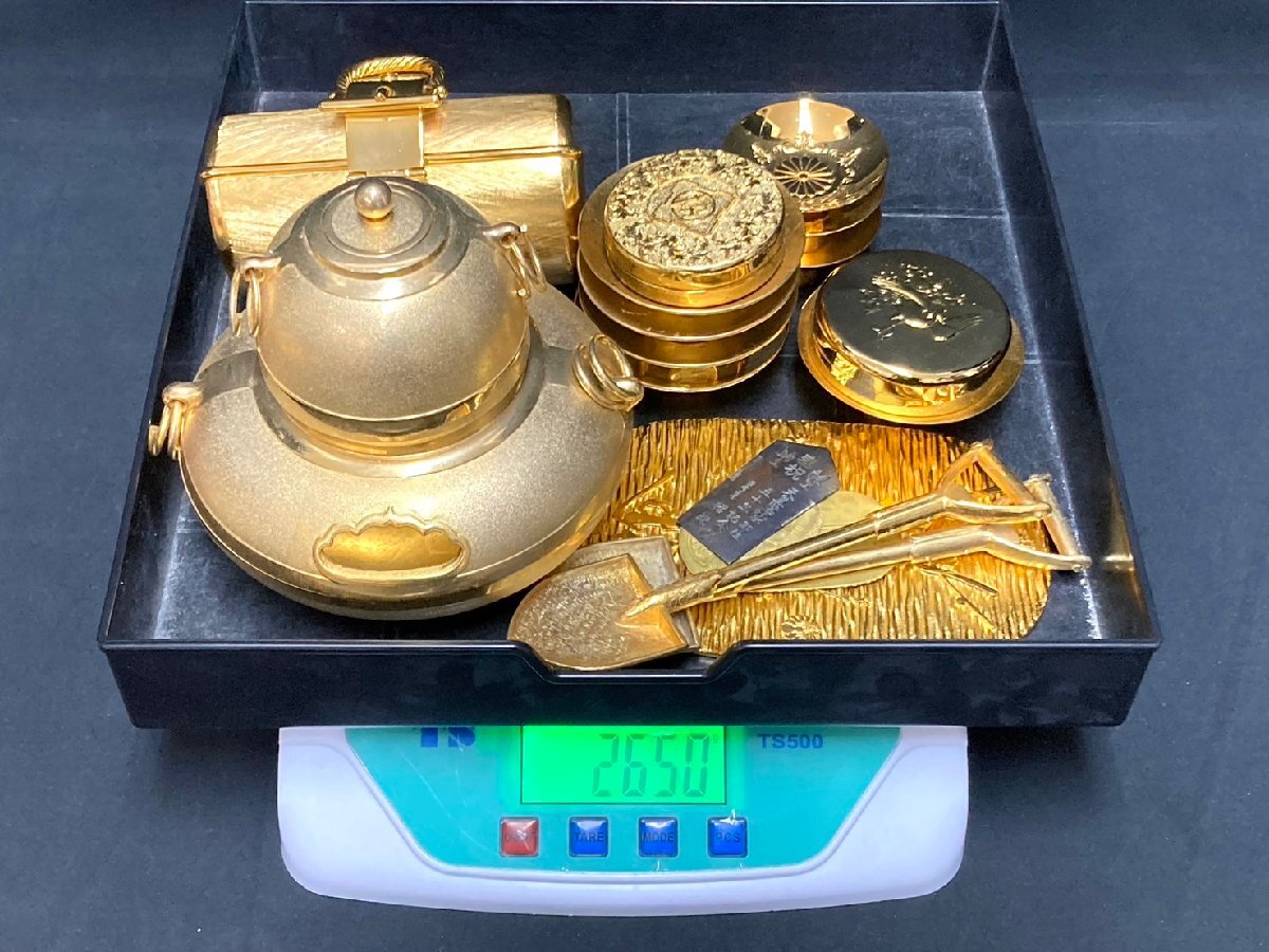 Yahoo!オークション - 金メッキ おまとめ 総重量 約2 650g(2.6㎏) 純...