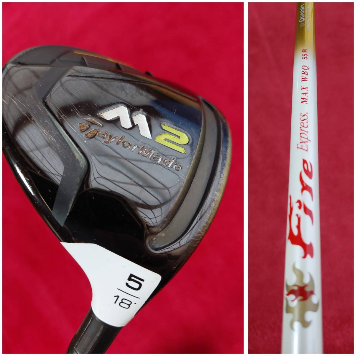 Yahoo!オークション - リシャフト 名器 M2 5W 18° ファイヤーシャフト...