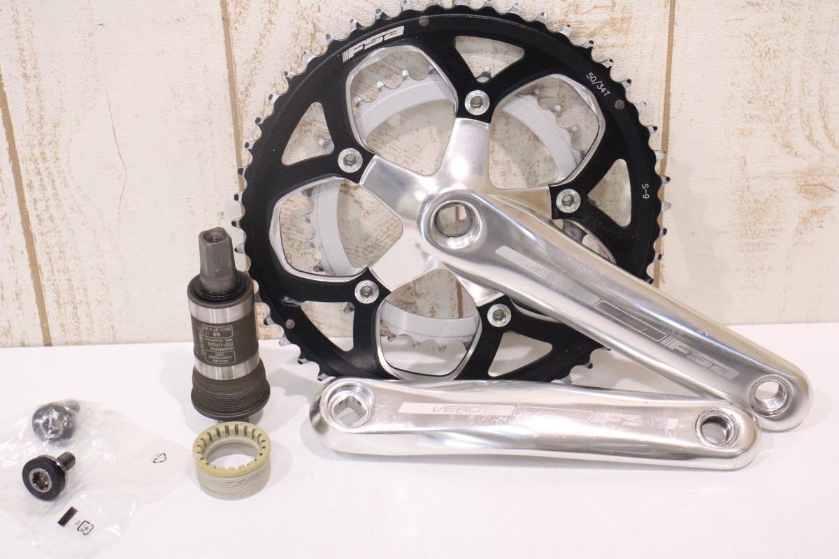 Yahoo!オークション - FSA VERO 170mm 50/34T 2x9s クランクセット BC...