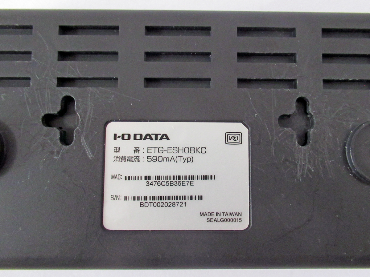 Yahoo!オークション - 全ポート動作確認済み I・O DATA ETG-ESH08KC 8...