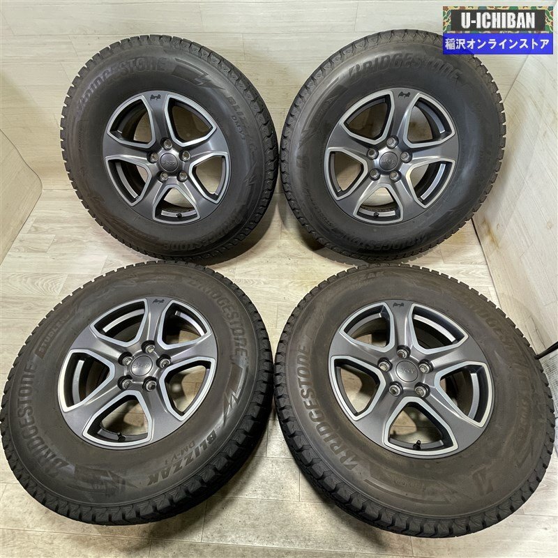 ジープ ラングラー 純正 7.5-17+44.5 5H127 ブリヂストン DM-V3 265/70R17 17インチ スタッドレス 4本セット 009(スタッドレスタイヤ)｜売買された ...