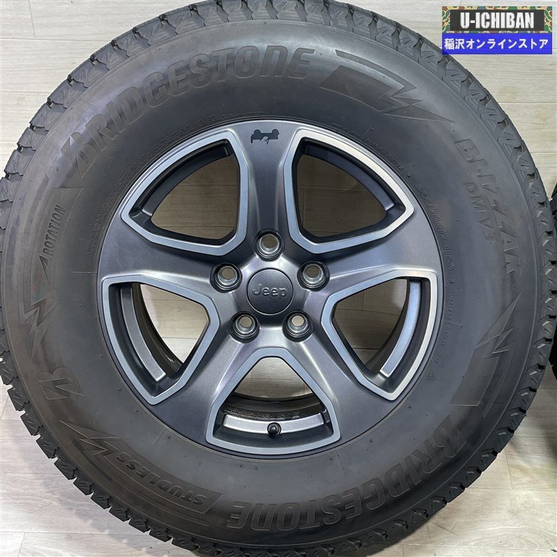 ジープ ラングラー 純正 7.5-17+44.5 5H127 ブリヂストン DM-V3 265/70R17 17インチ スタッドレス 4本セット 009(スタッドレスタイヤ)｜売買された ...