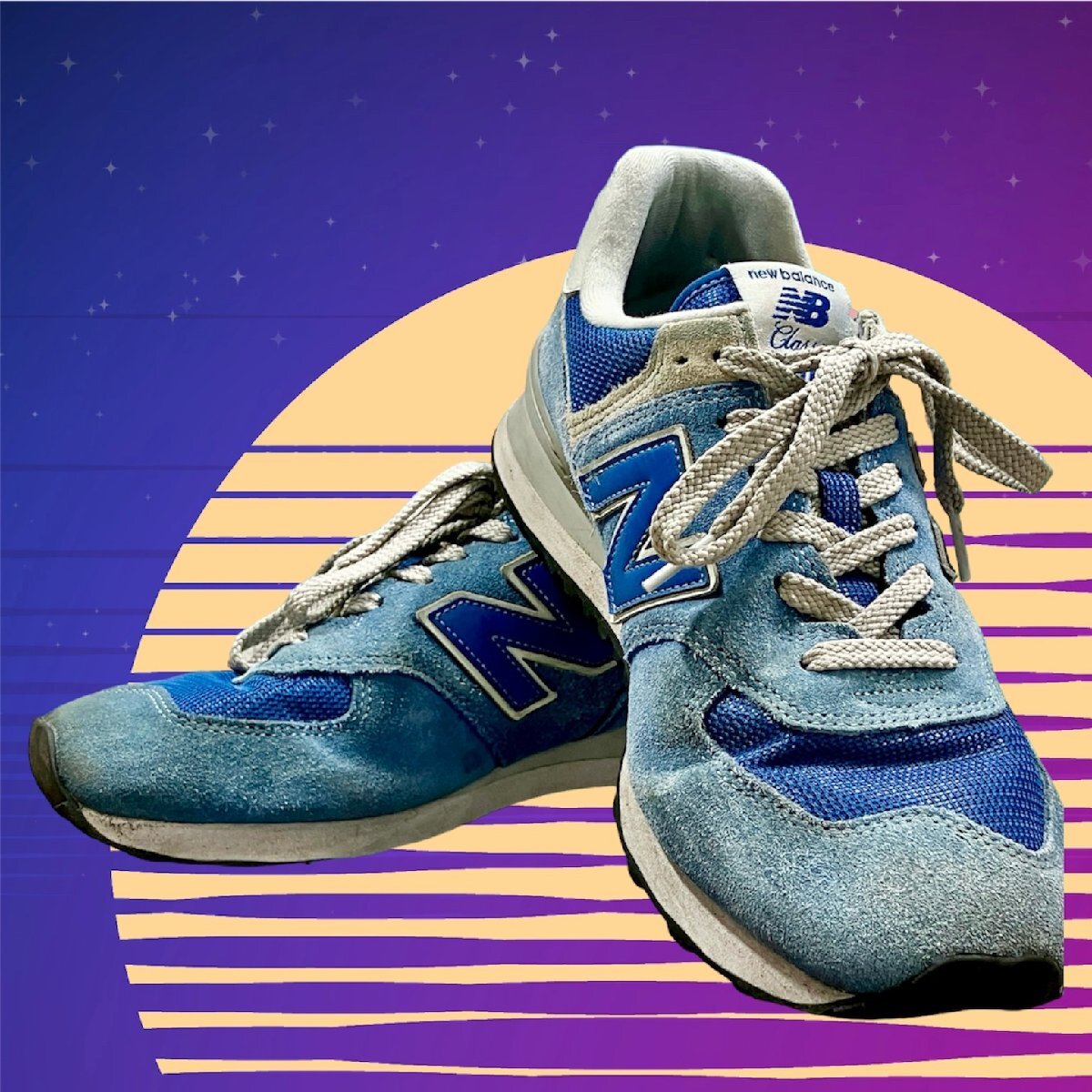 NEW BALANCE ニューバランス スニーカー シューズ 靴 ランニング 青 ML574ERB US9 UK8.5 EU42.5 27cm メンズ 現状品 0.6kg(27.0cm)｜売買 ...