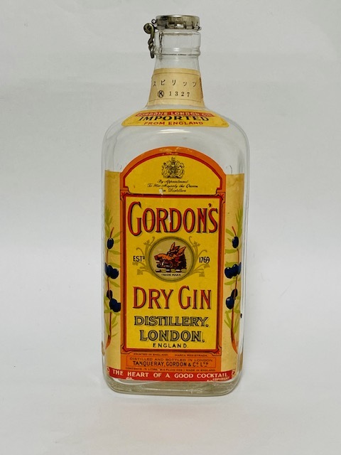 Yahoo!オークション - 古いゴードン ジン 空瓶 750mlヴィンテージ 当時...