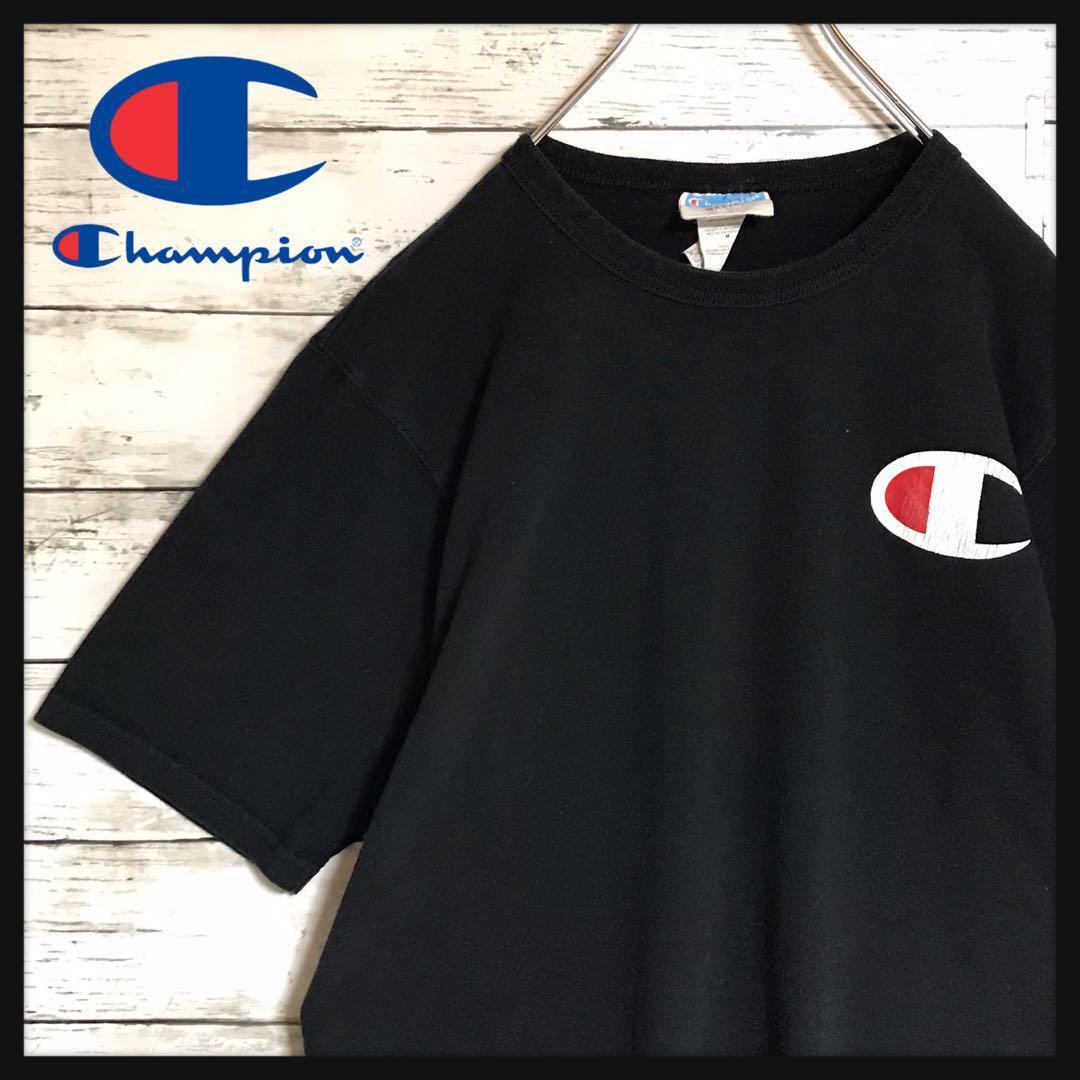 Yahoo!オークション - 【肉厚】チャンピオン ロゴ＆ワッペン付きTシャ...
