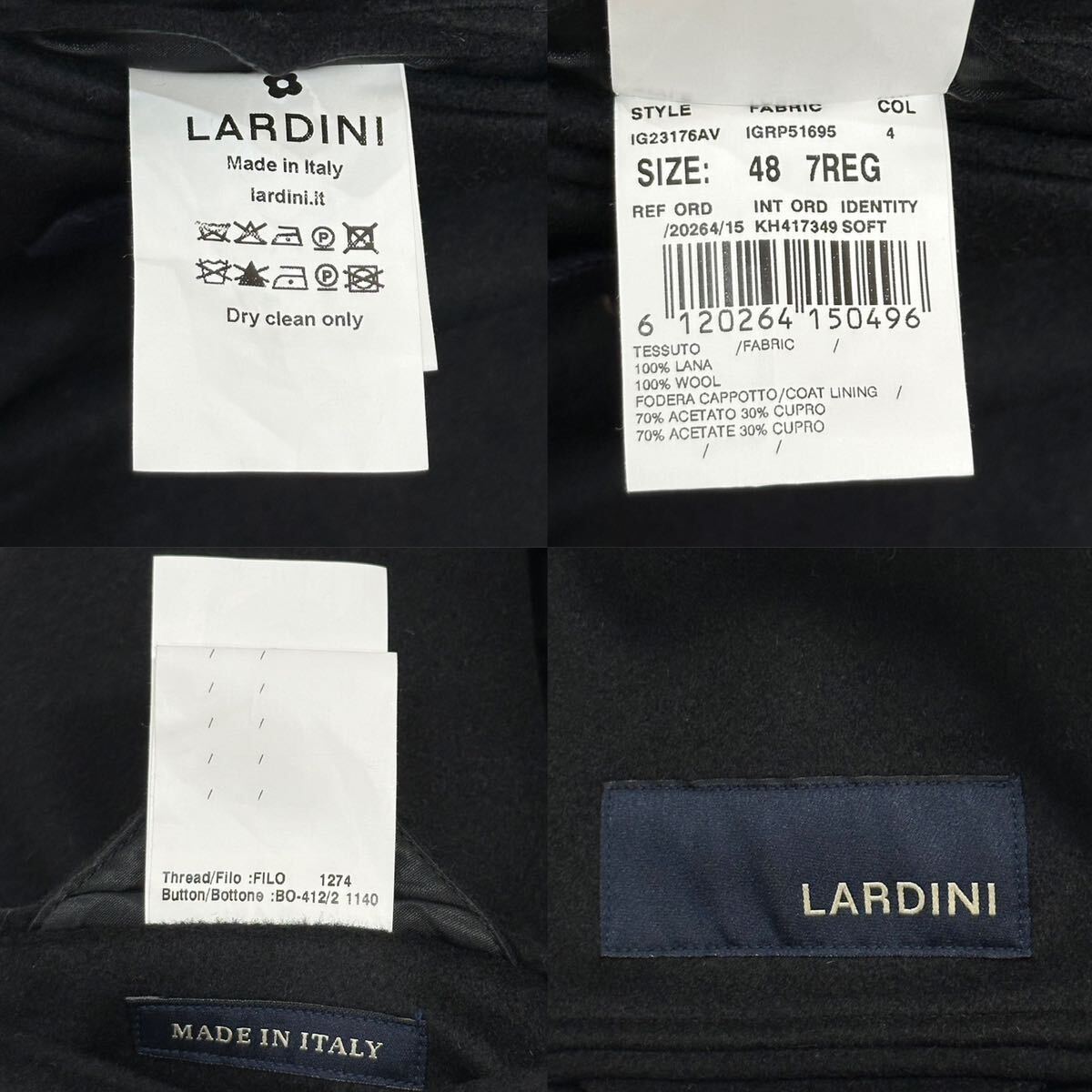 Yahoo!オークション - 良品 イタリア製 LARDINI ラルディーニ ウール10...