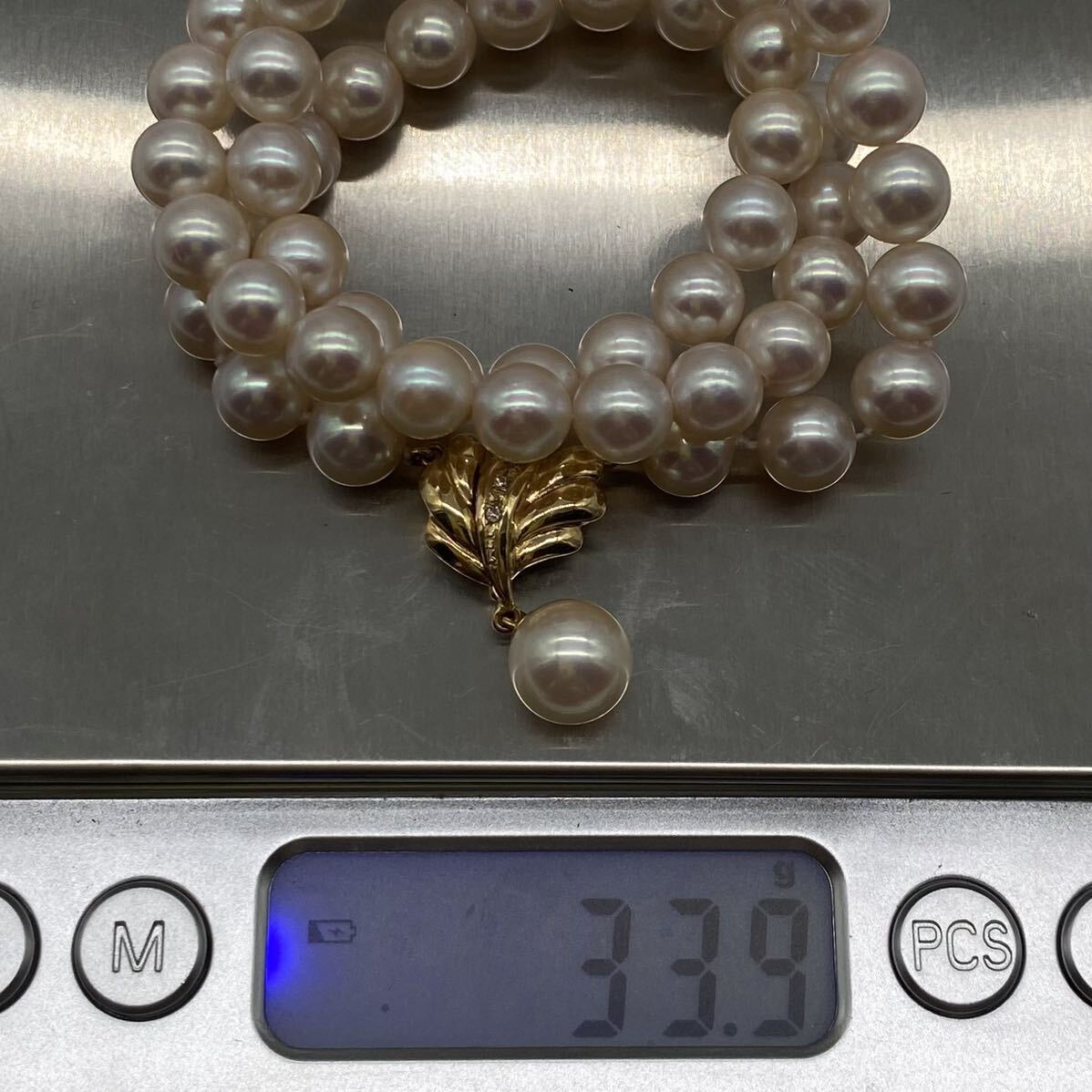 Yahoo!オークション - 真珠 K18パールネックレス パール直径7.0-7.5m...