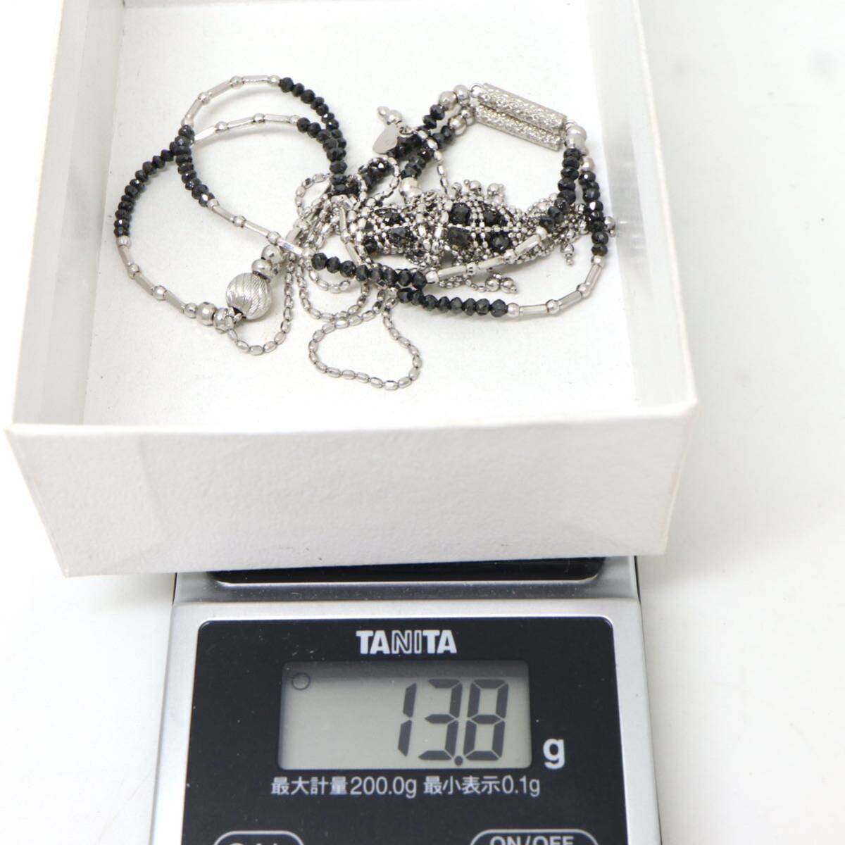 Yahoo!オークション - 10.21ct K18 天然ブラックダイヤモンドネックレ...