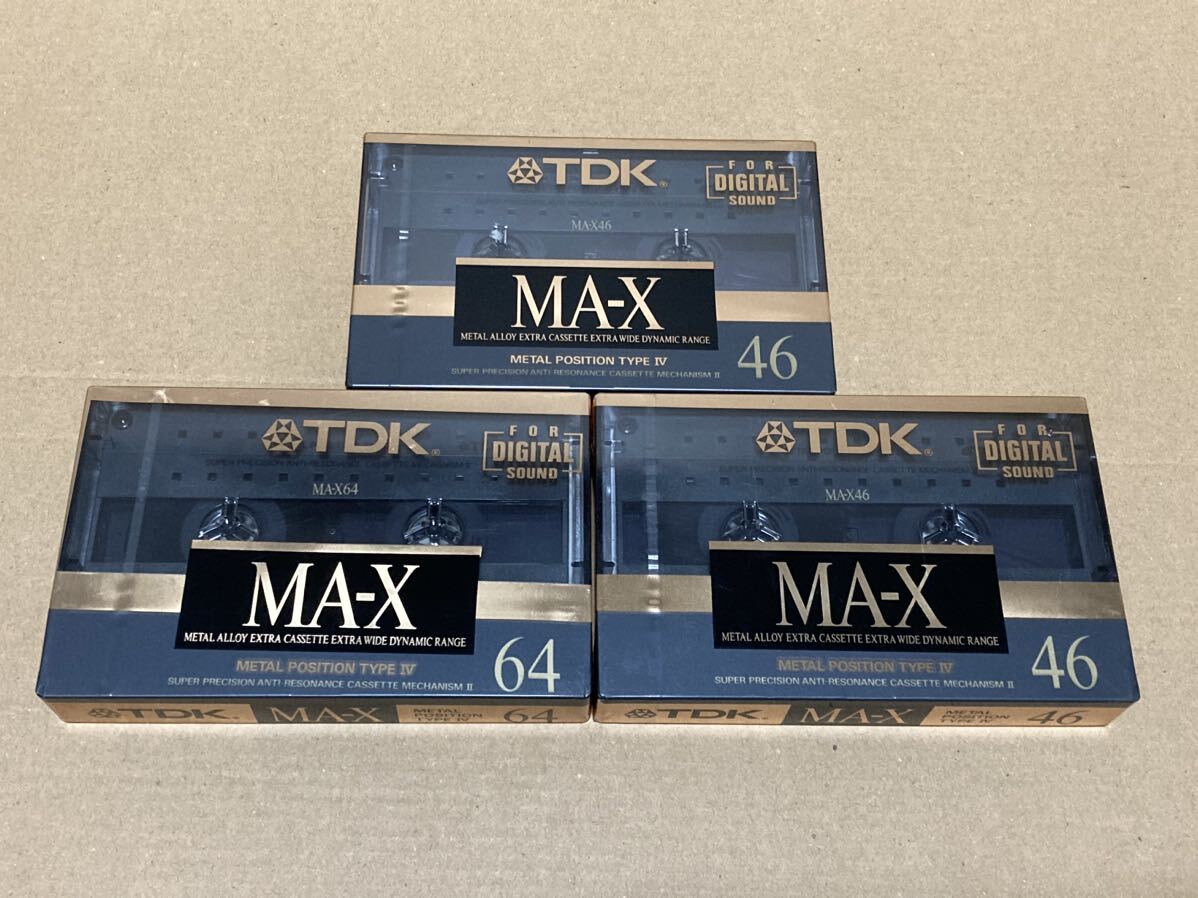 Yahoo!オークション - TDK MA-X 46 64 3本 未開封 未使用 カセットテー...