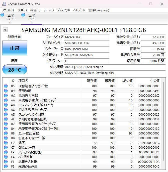 Yahoo!オークション - SAMSUNG SSD M.2 2280 SATA 128GB MZ-NLN128C ...