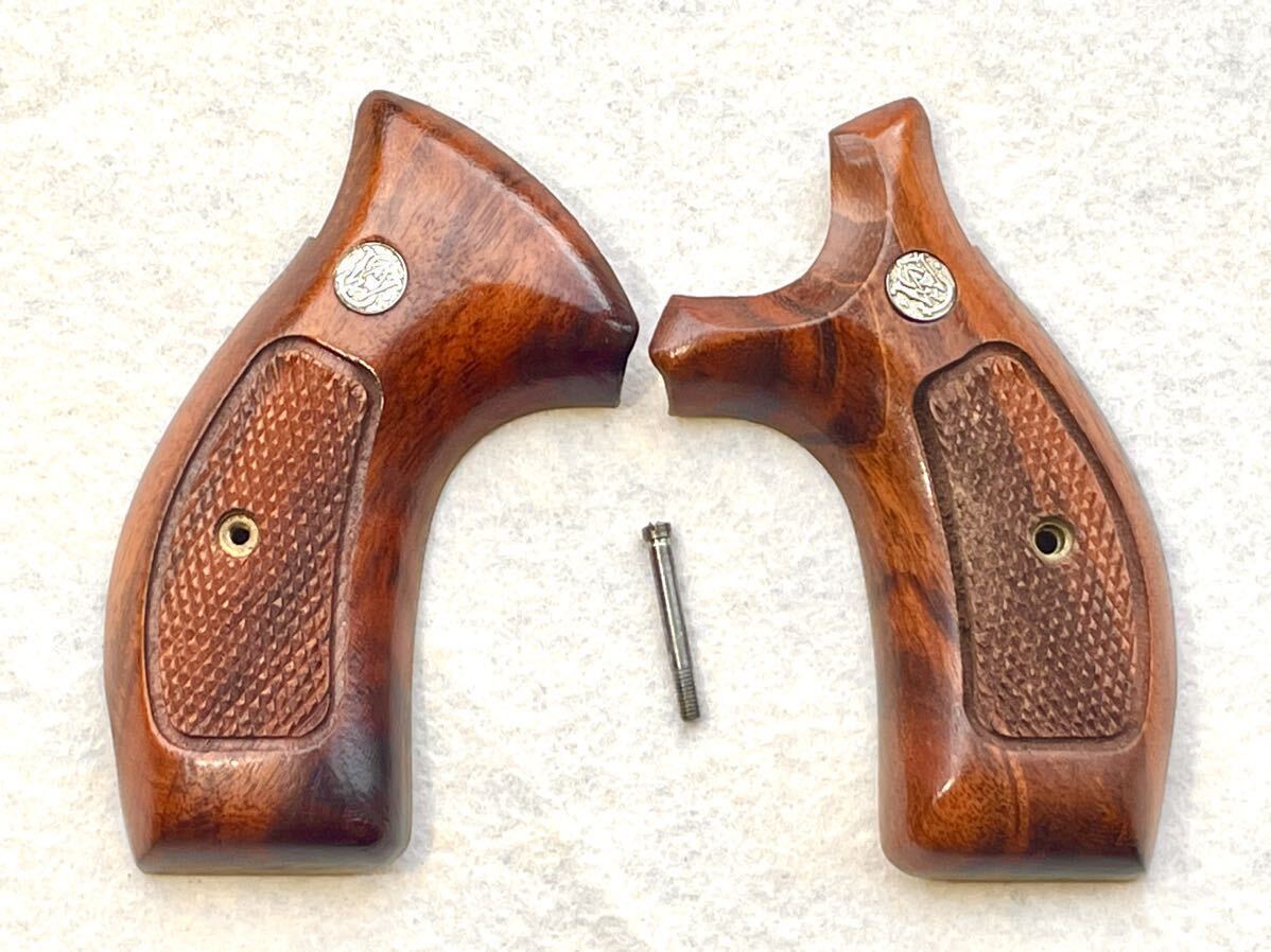 Yahoo!オークション - 【木製グリップ】S&W Kフレーム バナナグリップ ...