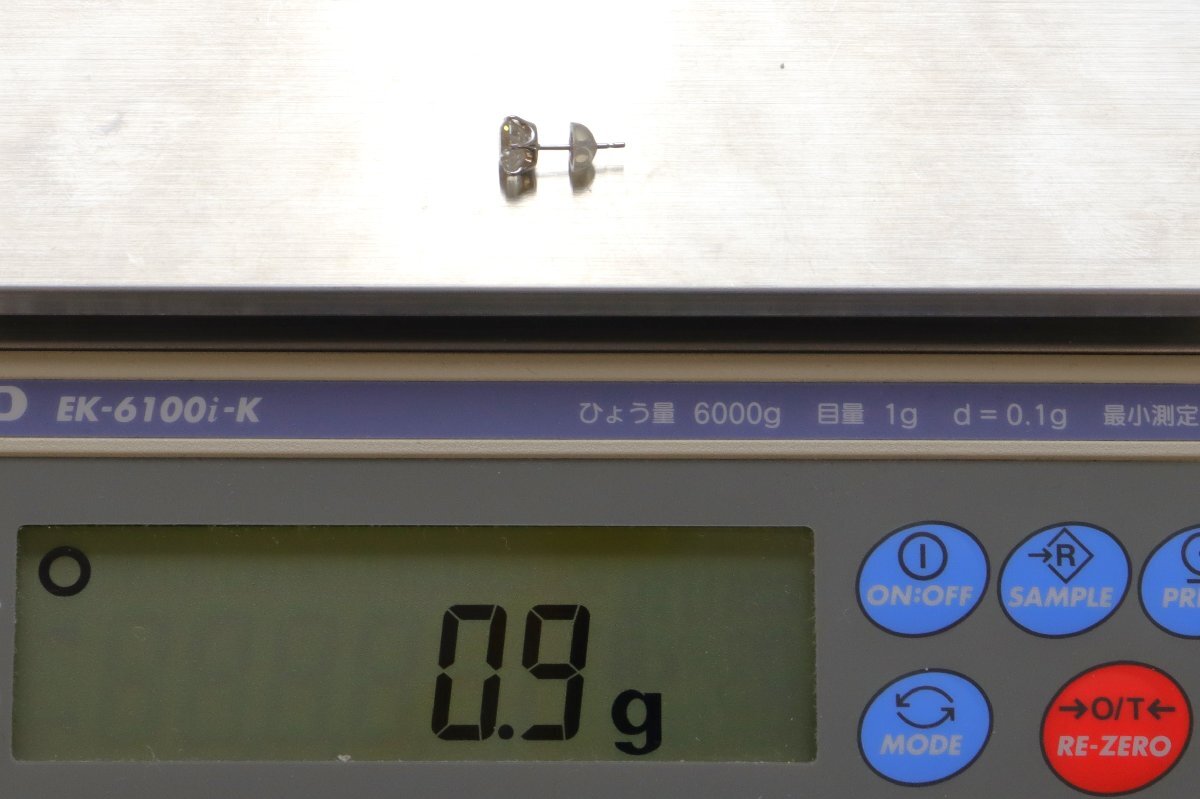Yahoo!オークション - おたからや K18WG 片耳ダイヤピアス 1.027ct/約0...