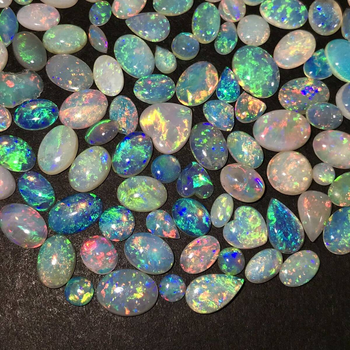Yahoo!オークション - 小粒 遊色効果 (天然オパールおまとめ)a 51.5ct ...