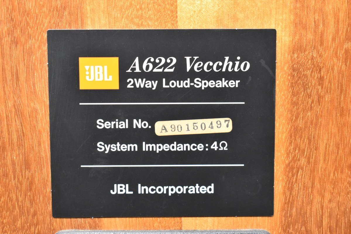Yahoo!オークション - TG0809 JBL スピーカーペア A622 Vecchio