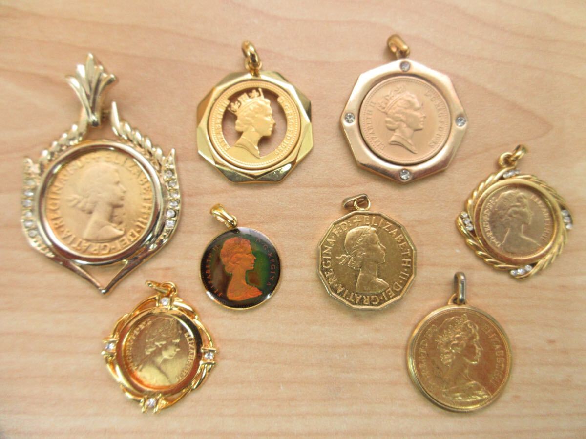 D52 コイントップ エリザベス ペンダントトップ ネックレストップ ヴィンテージ ビンテージ アクセサリー 大量 まとめ売り まとめ TIA(その他)｜売買されたオークション情報、yahoo ...