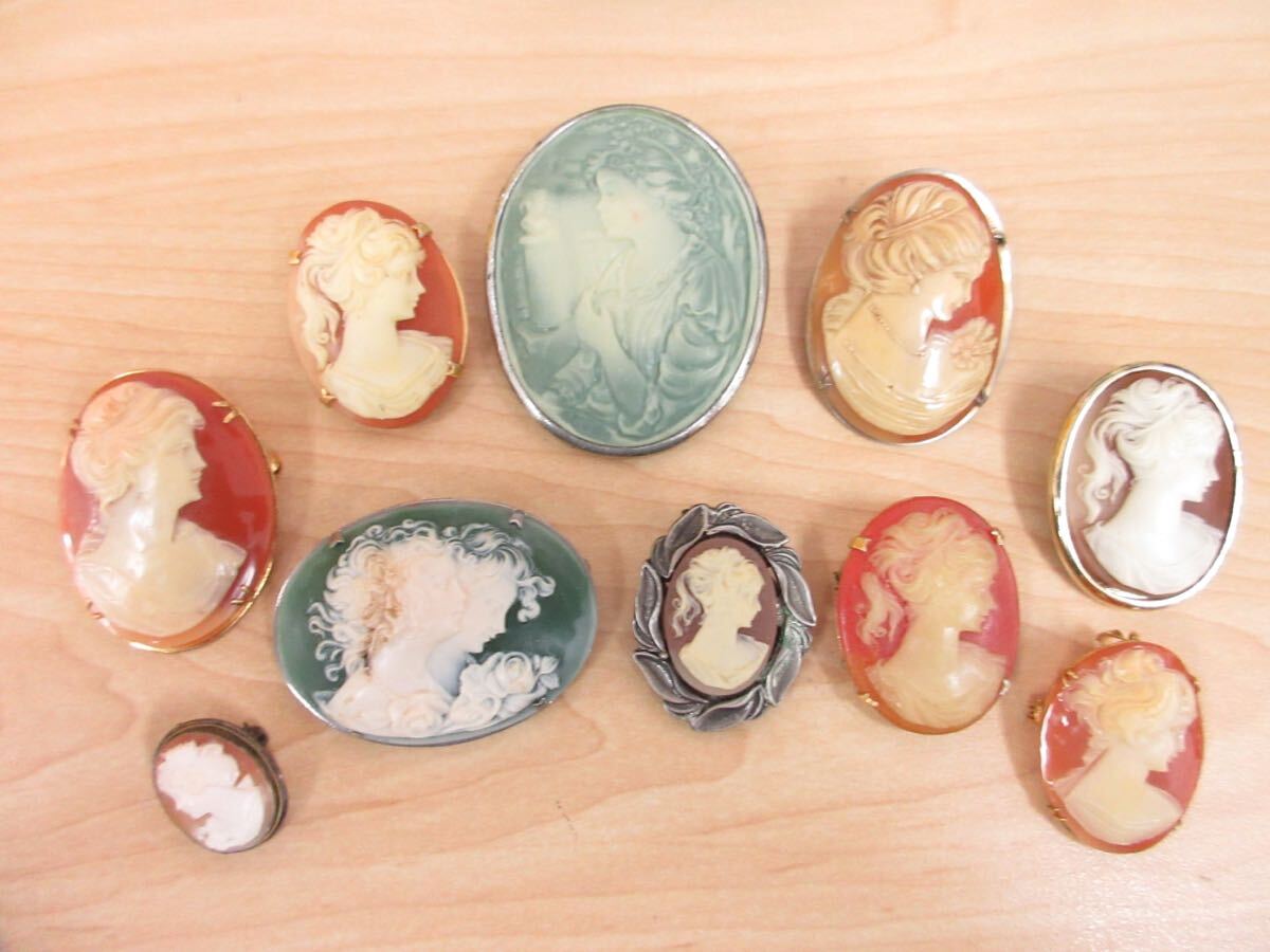 Yahoo!オークション - 【B23】カメオ CAMEO カメオ系 ブローチ など ヴ...