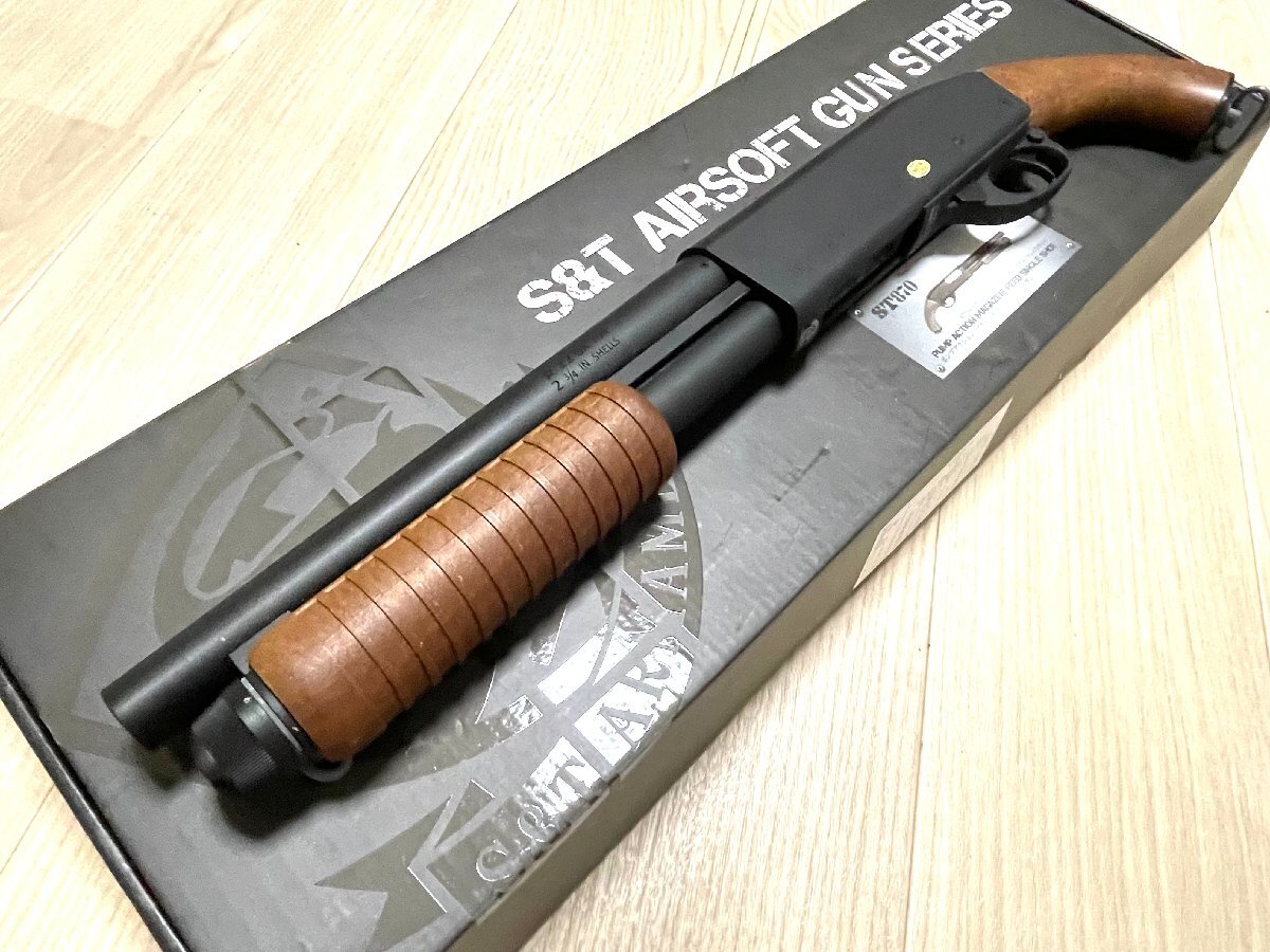 Yahoo!オークション - S&T ST870 エアコッキング ショットガン エアガ...