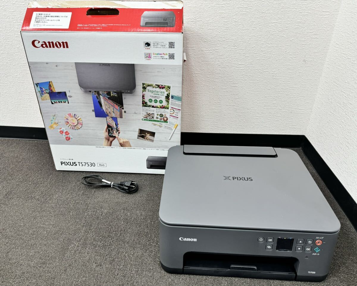 Canon プリンター A4インクジェット複合機 PIXUS TS7530 ブラック 箱付 通電確認済(A4プリンタ)｜売買されたオークション情報、yahooの商品情報をアーカイブ公開 ...