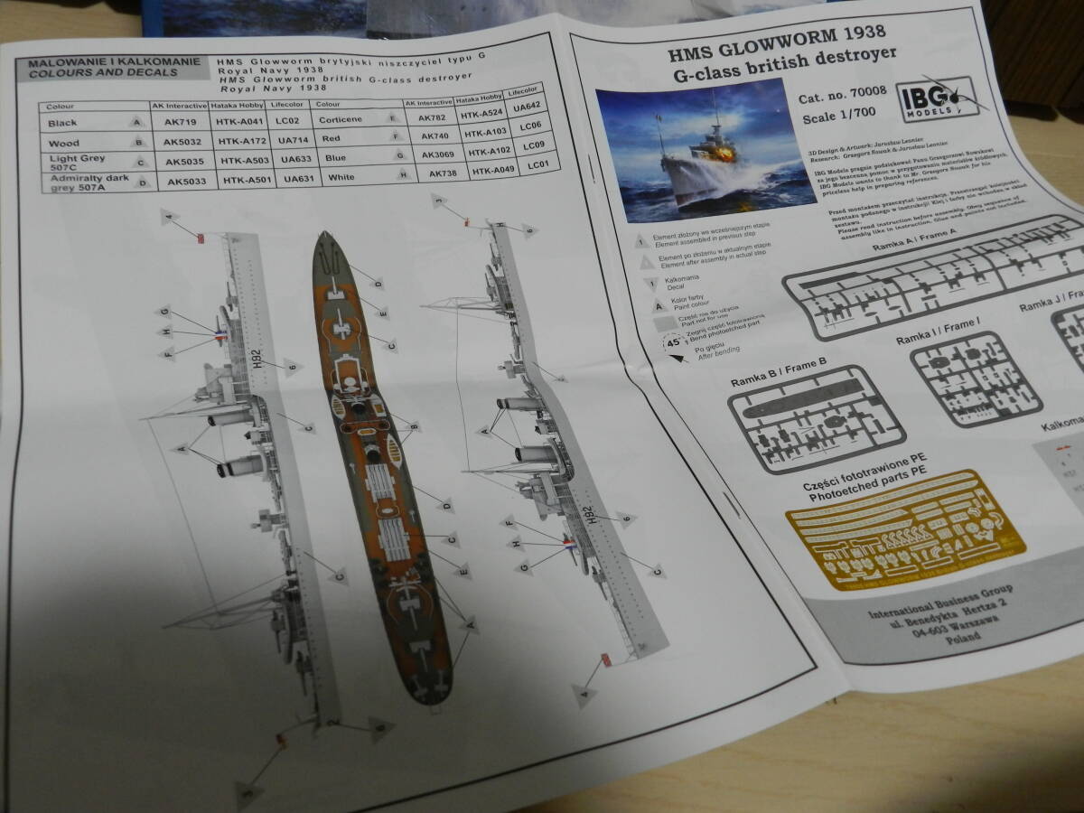 Yahoo!オークション - 1／700 イギリス海軍 G級駆逐艦 グローウォ...