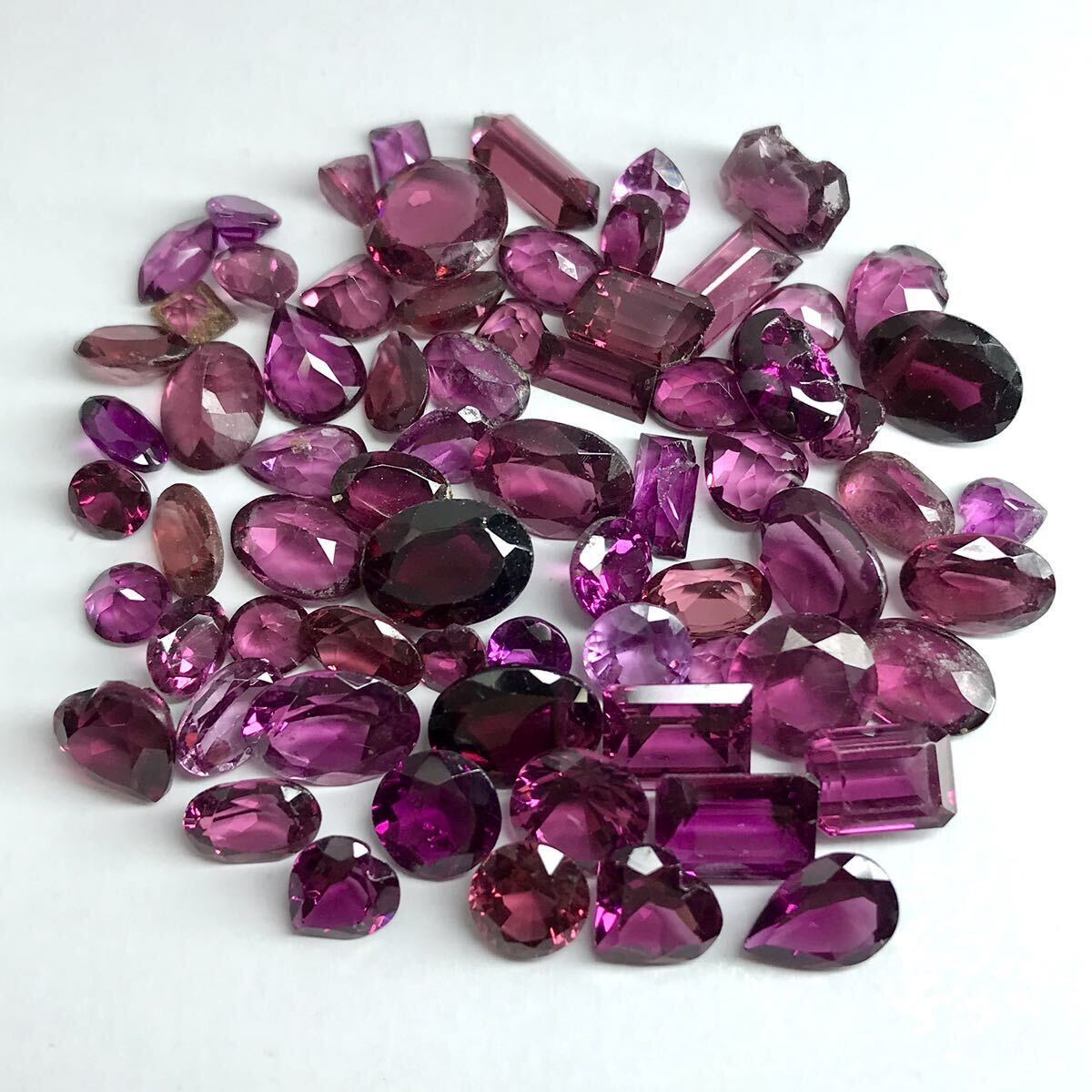 Yahoo!オークション - (天然ガーネットおまとめ50.5ct)s ルース 裸石 ...