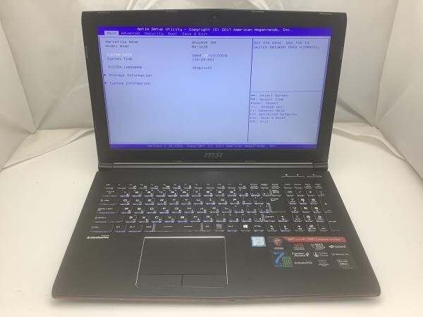 Yahoo!オークション - ジャンク MSI GP62MVR 7RF Core i7 7700HQ 2.8G ...