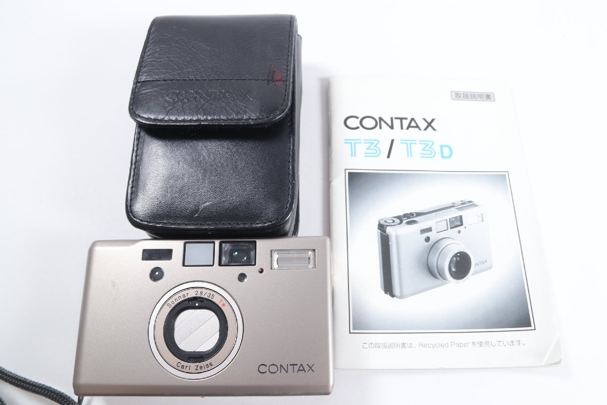 CONTAX コンタックス T3 Carl Zeiss Sonnar 2.8/35 T コンパクト フィルムカメラ 取扱説明書付き 3475-TE(コンパクトカメラ)｜売買されたオークション ...