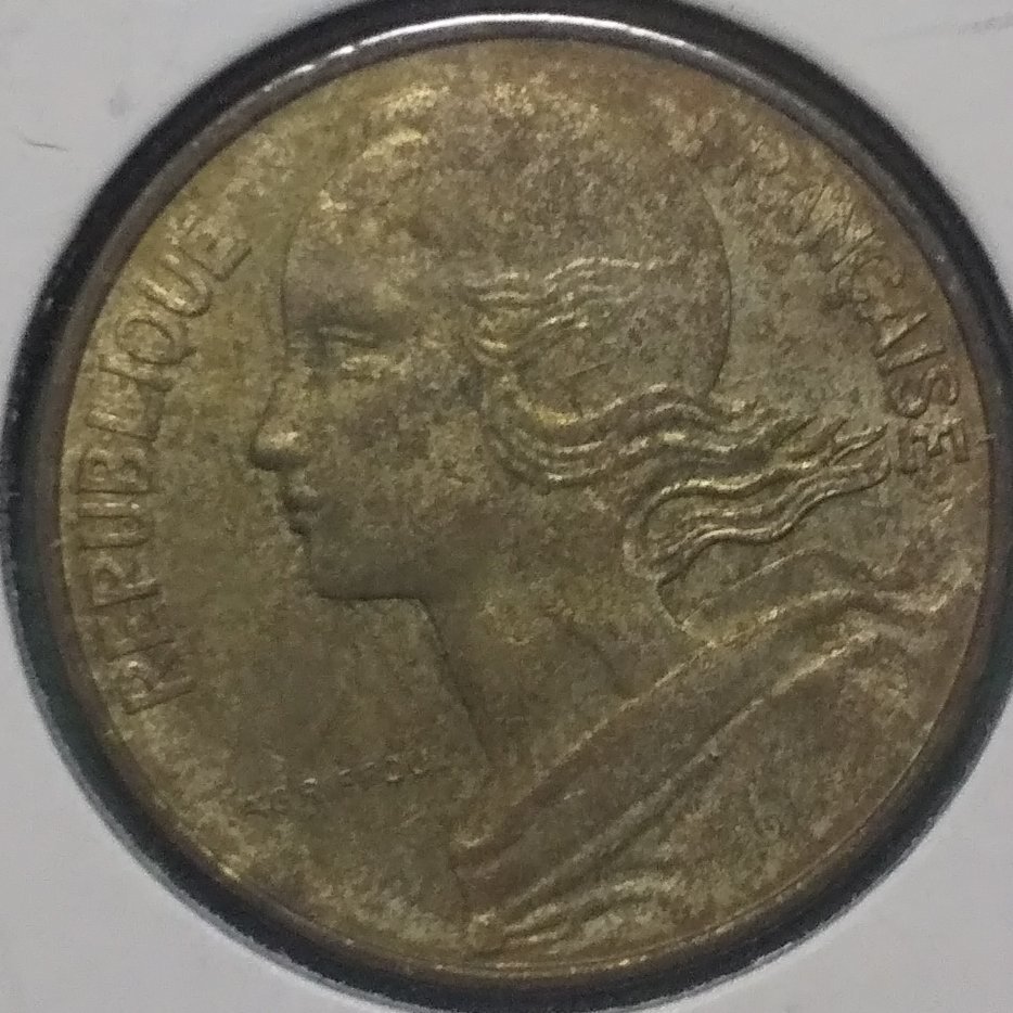 Yahoo!オークション - (C-692) フランス 10サンチーム アルミ銅貨 1984...