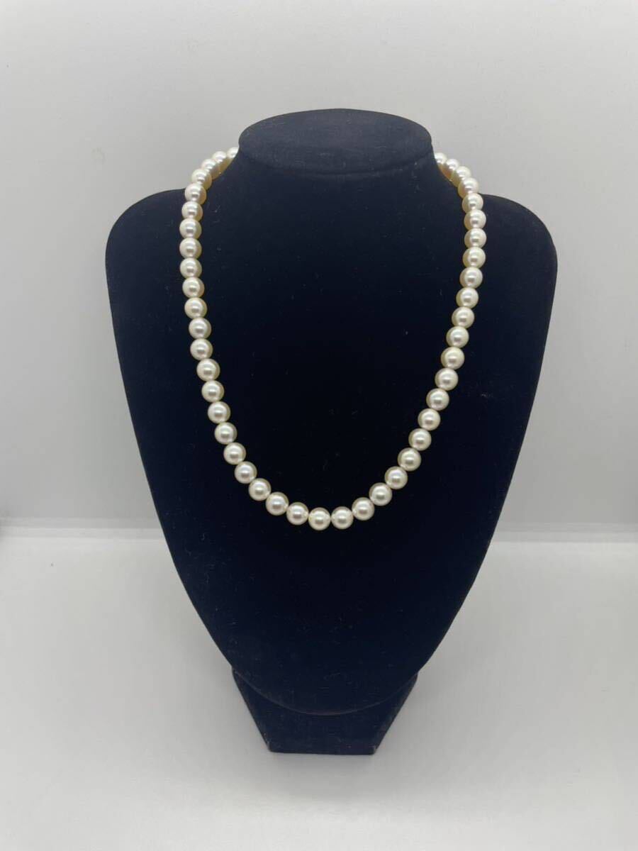 Yahoo!オークション - 真珠 パール 留め具シルバー ネックレス （約7mm...