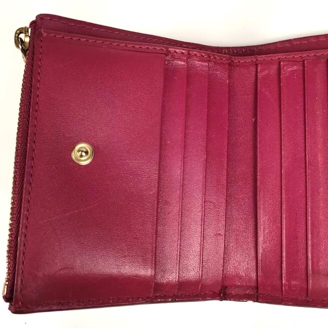 Burberry バーバリー 三つ折り財布 レッド 赤 ロゴプレート 札入れ 小銭入れ内 ノバチェック ハーフウォレット S806|yahoo