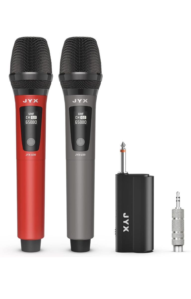 Yahoo!オークション - JYX ワイヤレスマイク2本 無線カラオケマイク U...
